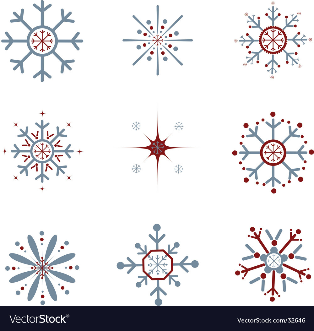 Snowflakes Royalty Free Vector Image - VectorStock