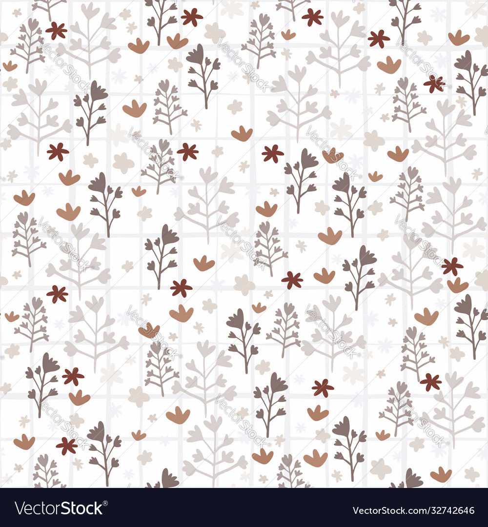 Spring seamless isolated pattern with forest Vector Image