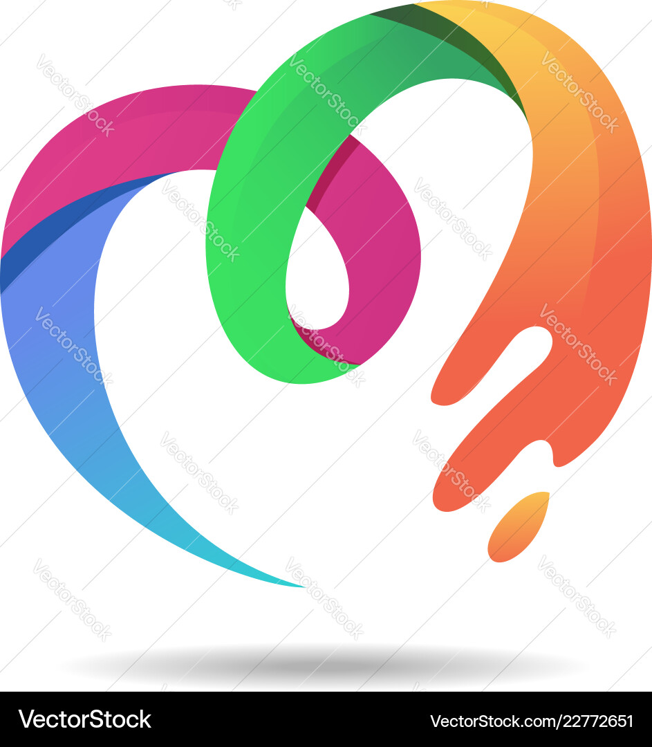 Abstract colorful logo 3d modern icon concept Vector Image