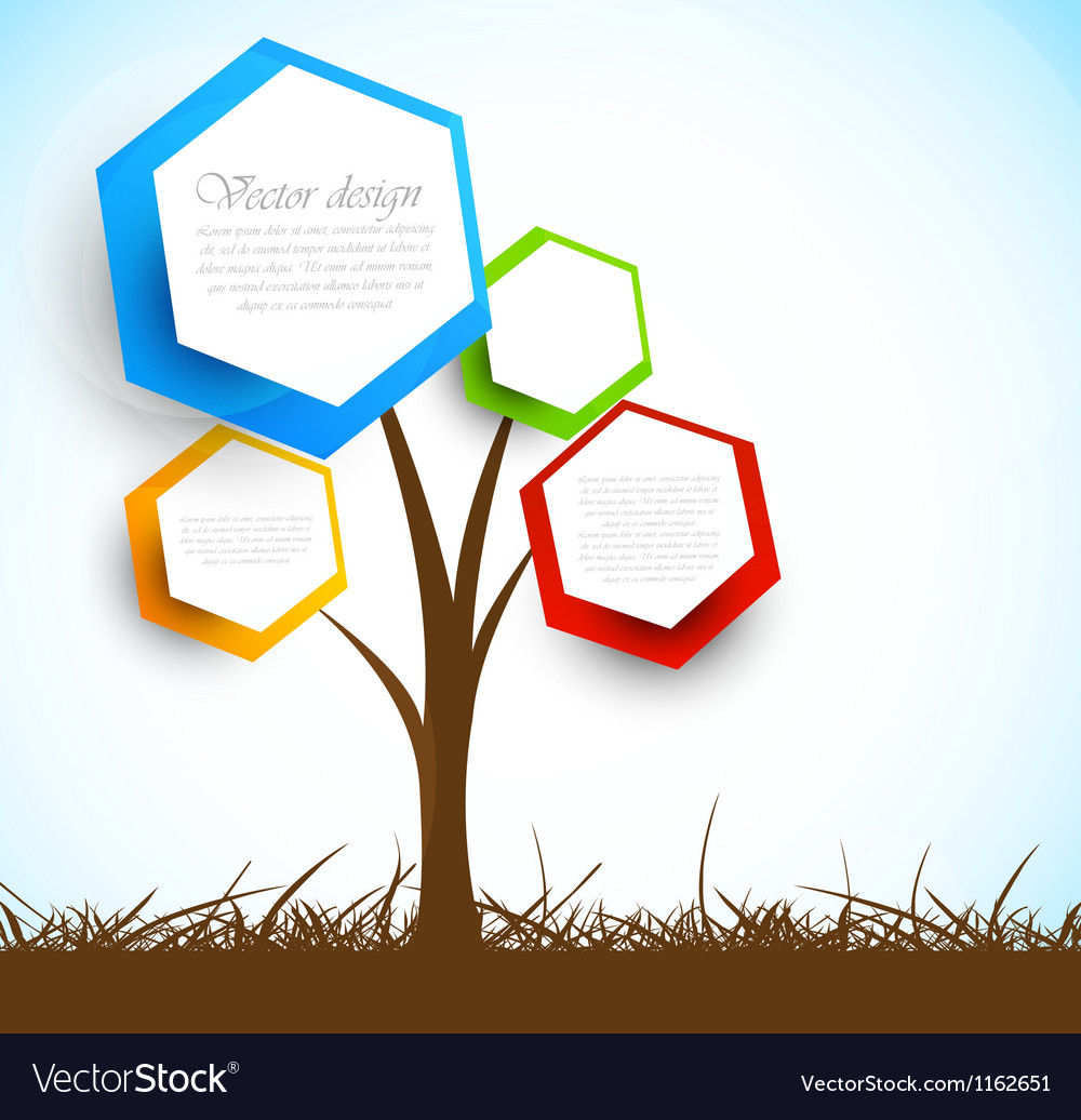 Background with tree Royalty Free Vector Image