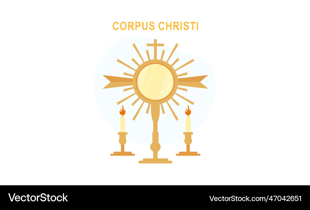 Corpus christi catholic religious holiday Vector Image