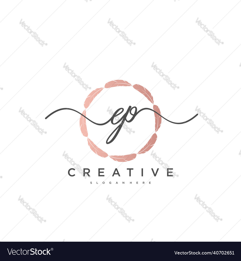 Ep initial handwriting minimalist geometric logo Vector Image Ep initial handwriting minimalist geometric logo Vector Image