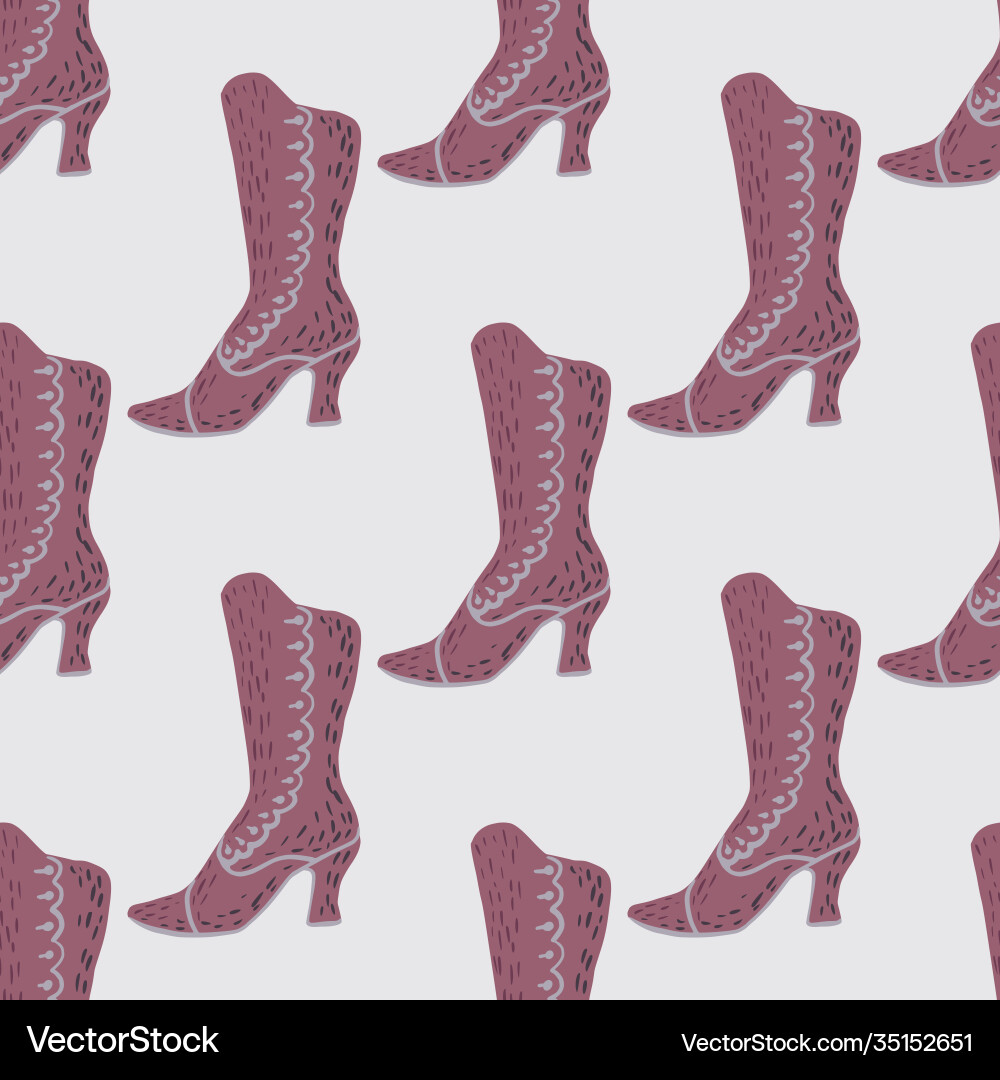 Fashion style seamless pattern with boots Vector Image