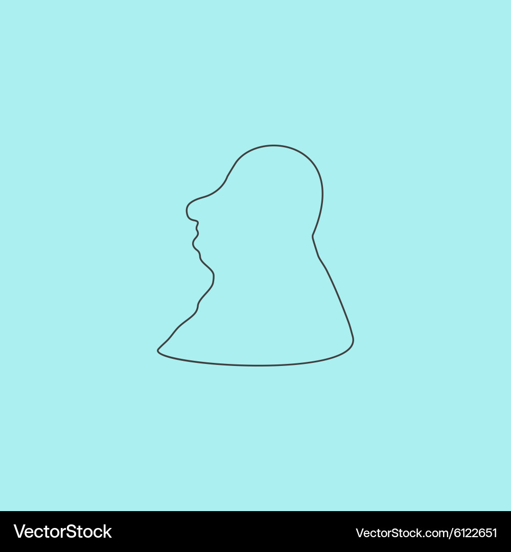 Full face fat man icon sign and button Royalty Free Vector