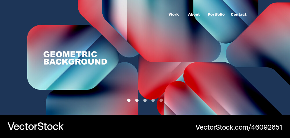 Geometric fluid shapes with liquid colors abstract
