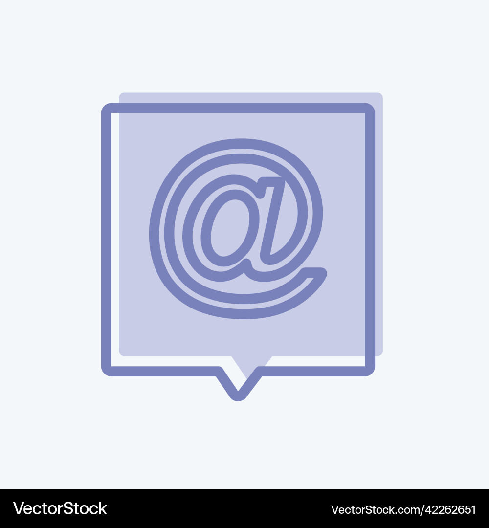 Icon email suitable for education symbol two tone Vector Image