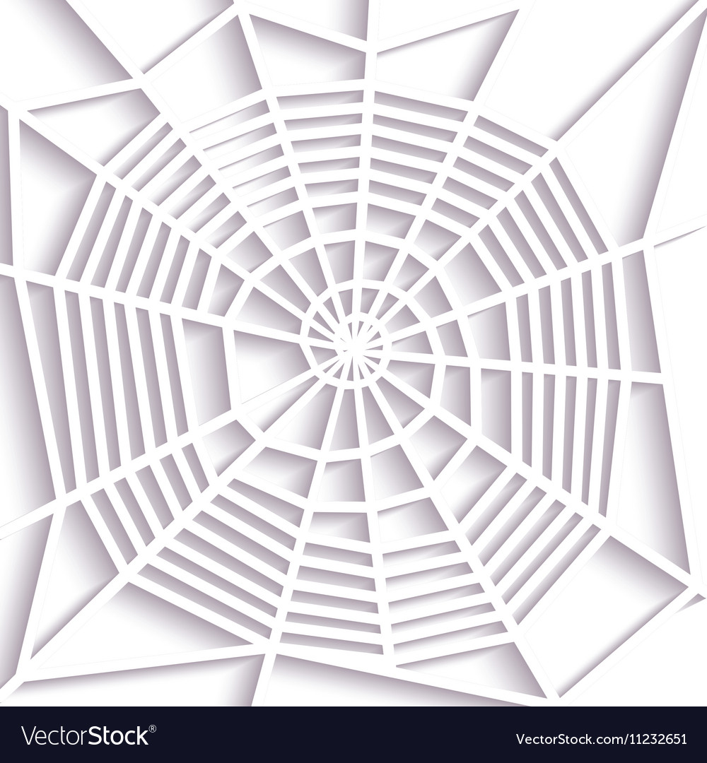 Paper Spider Web Spiral Orb Type Halloween Vector Image