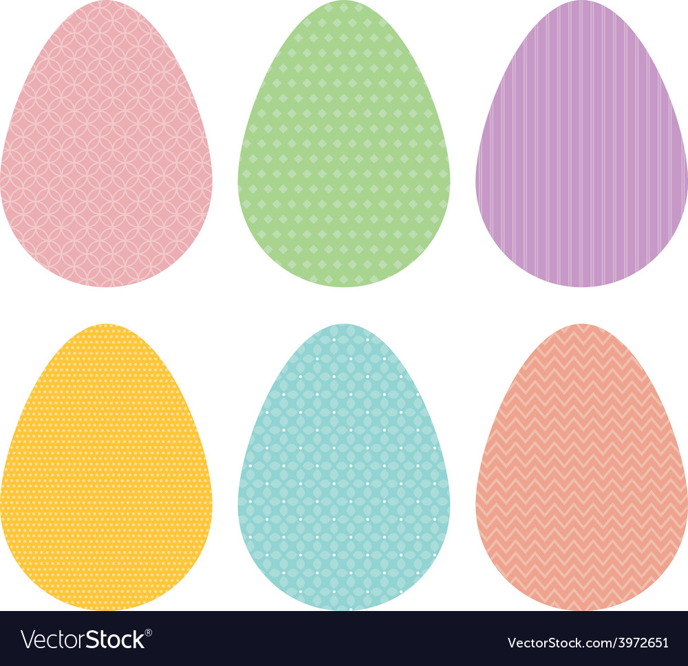 Patterned eggs pastel Royalty Free Vector Image