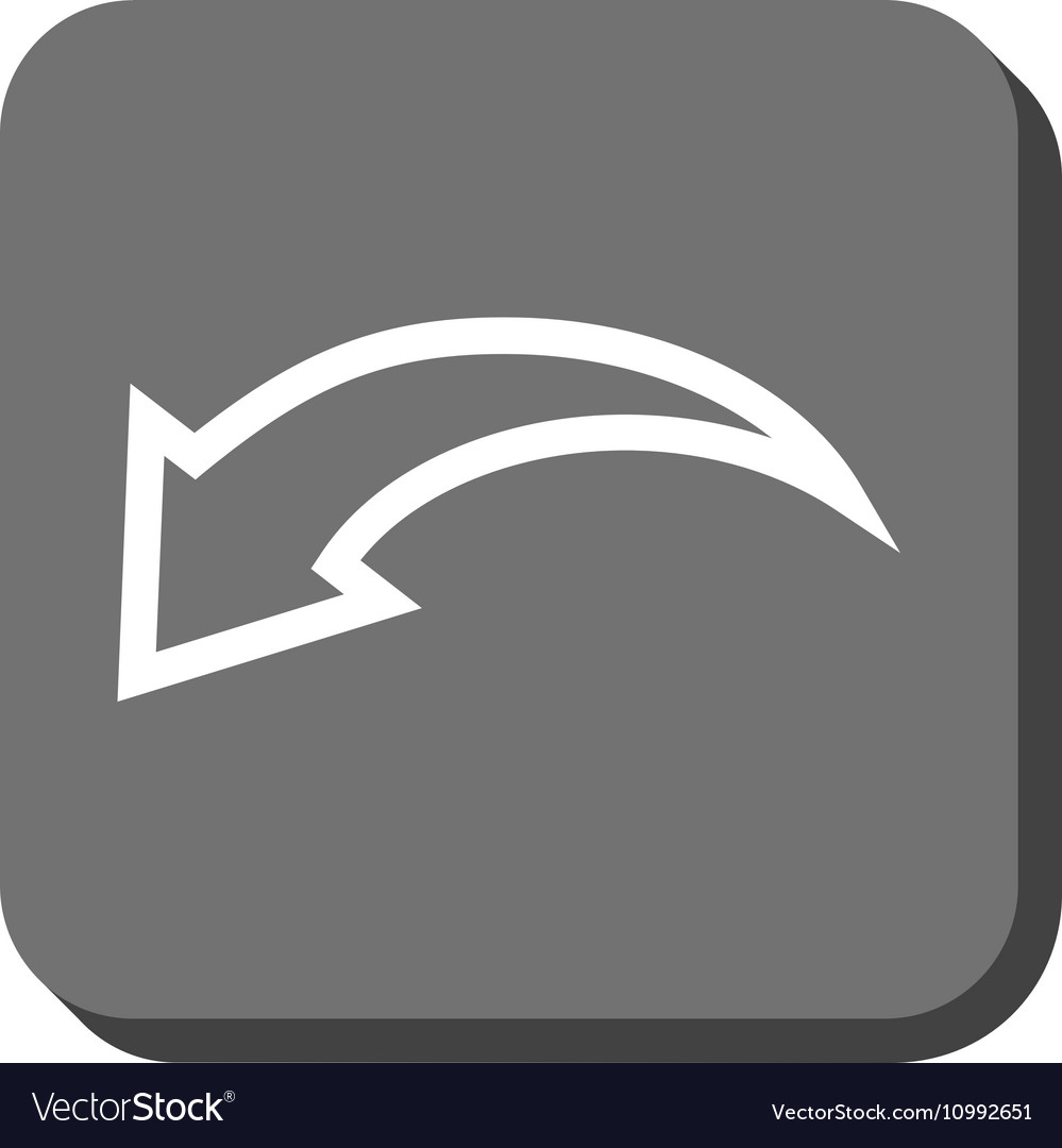 Undo rounded square icon Royalty Free Vector Image