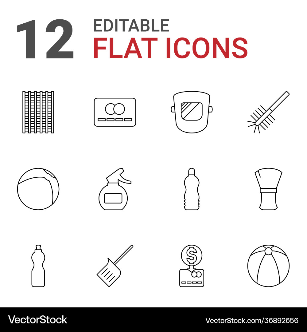 12 plastic icons Royalty Free Vector Image - VectorStock