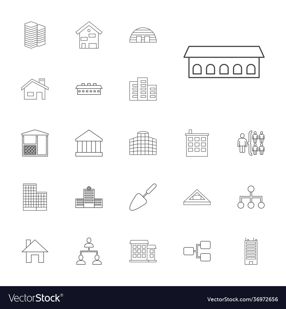 22 structure icons Royalty Free Vector Image - VectorStock