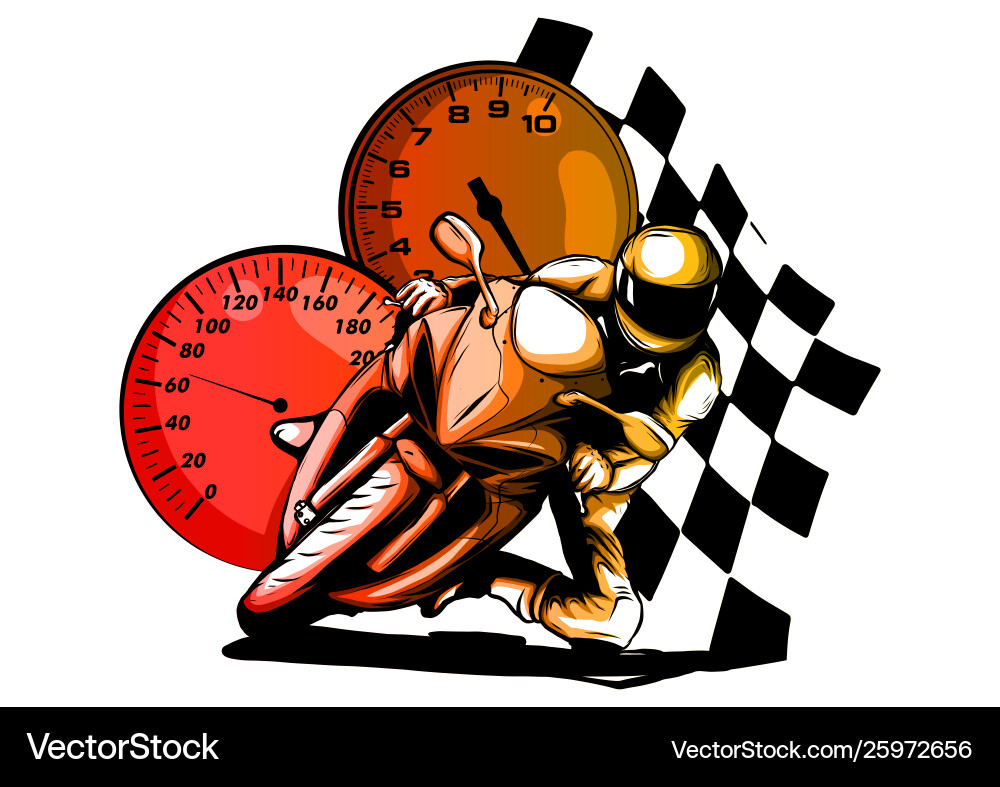 A motorcycle racer sport Royalty Free Vector Image
