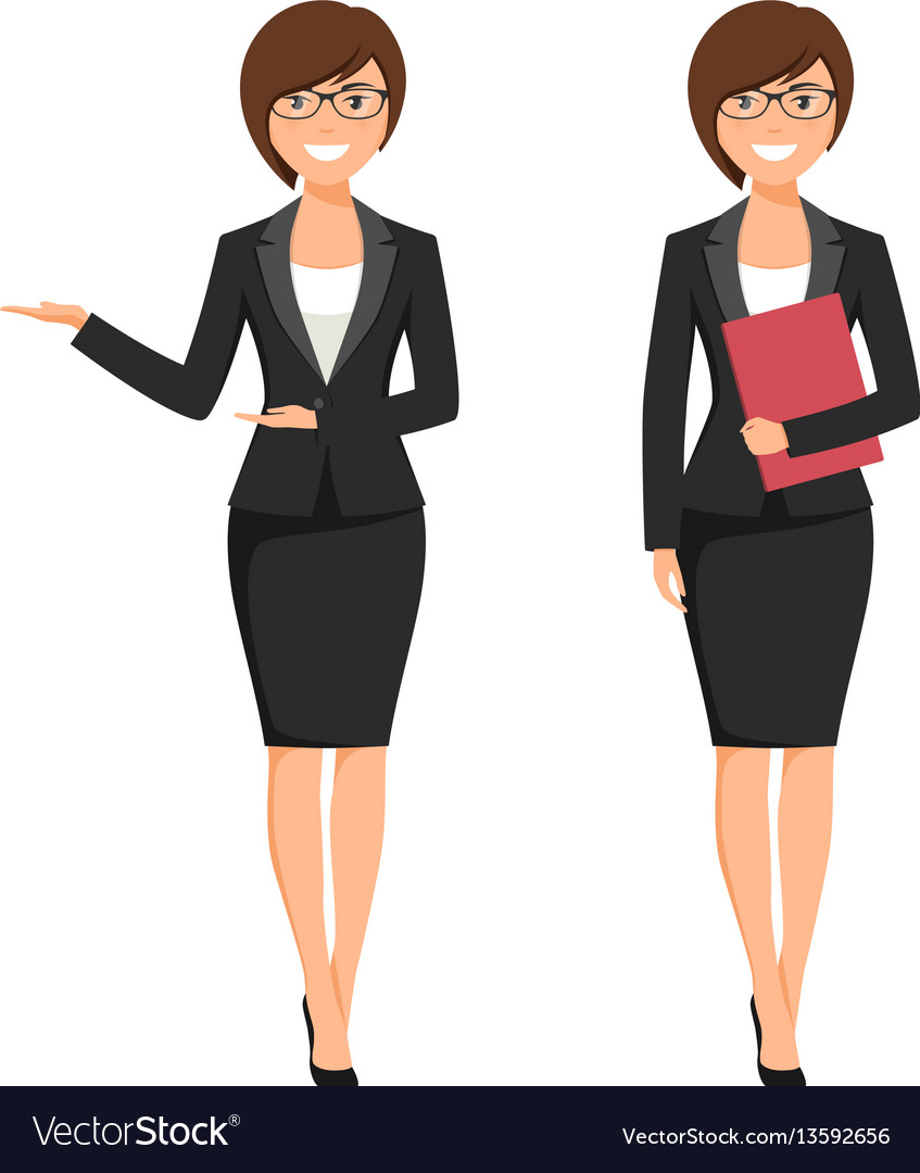 A young businesswoman Royalty Free Vector Image A young businesswoman Royalty Free Vector Image