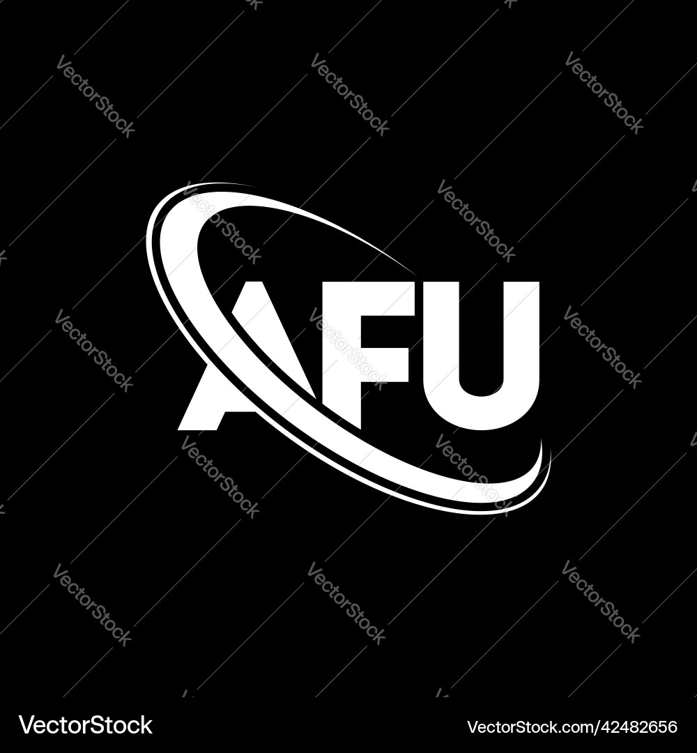 Afu logo letter letter logo design Royalty Free Vector Image