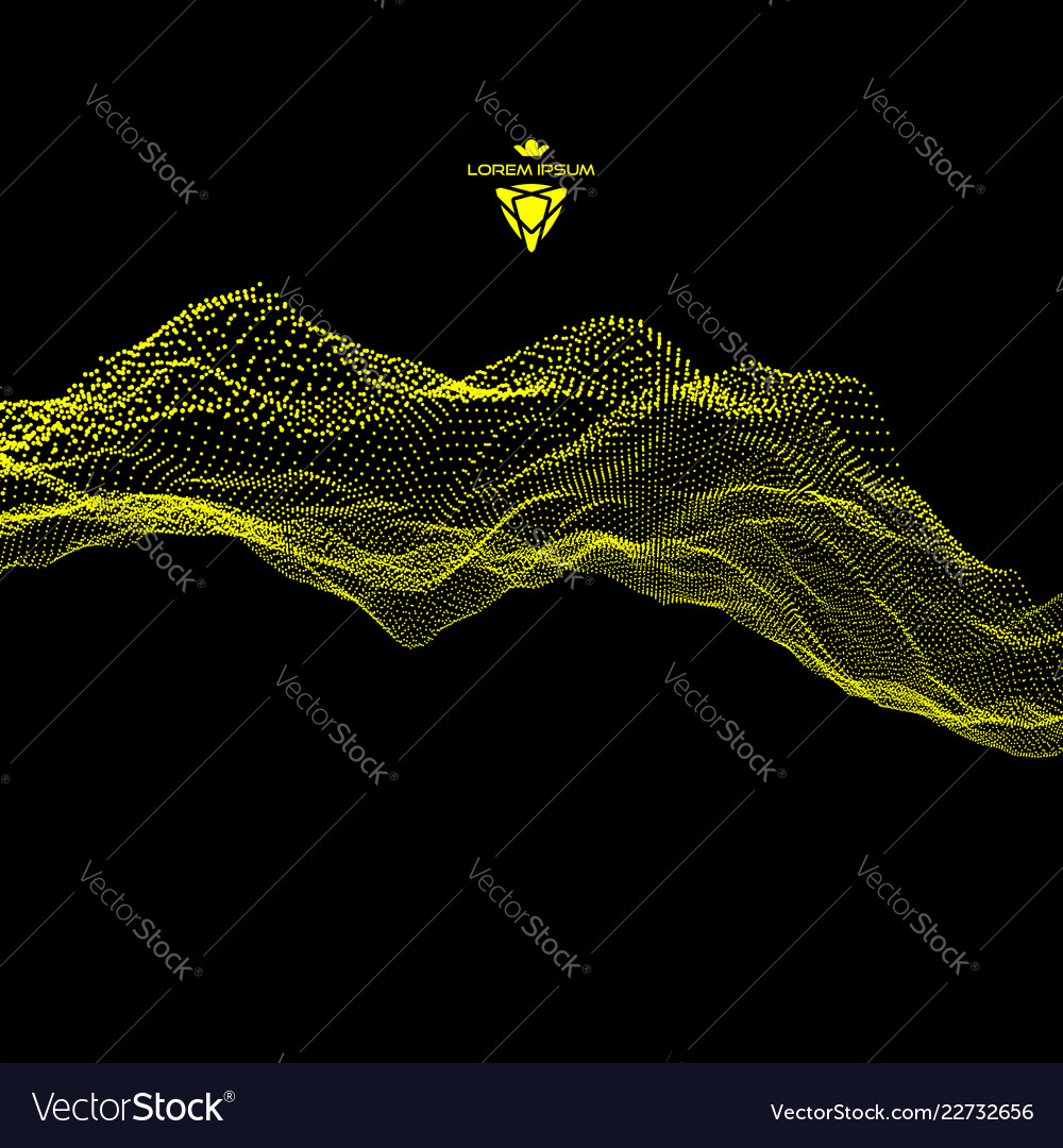 Array with dynamic emitted particles grid Vector Image