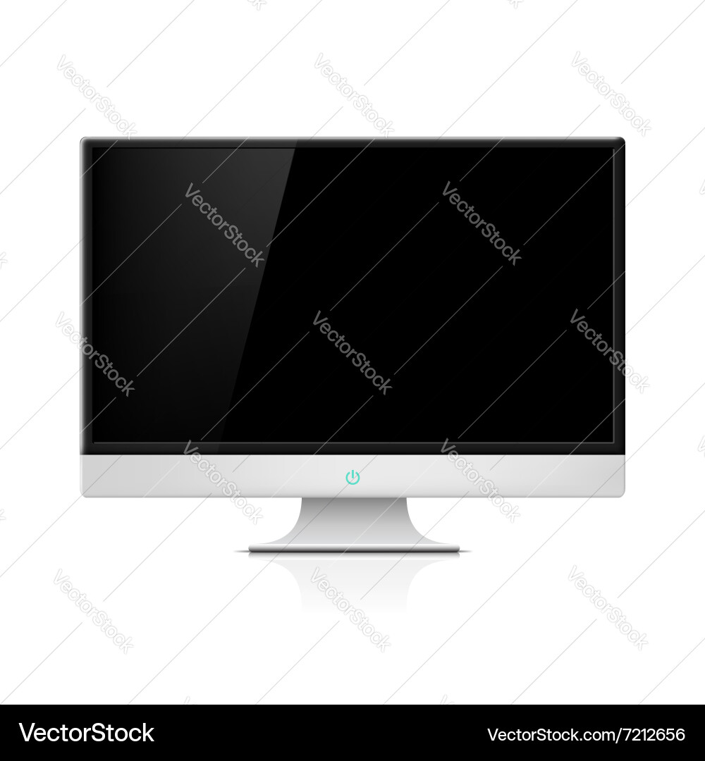 Black monitor with stand Royalty Free Vector Image
