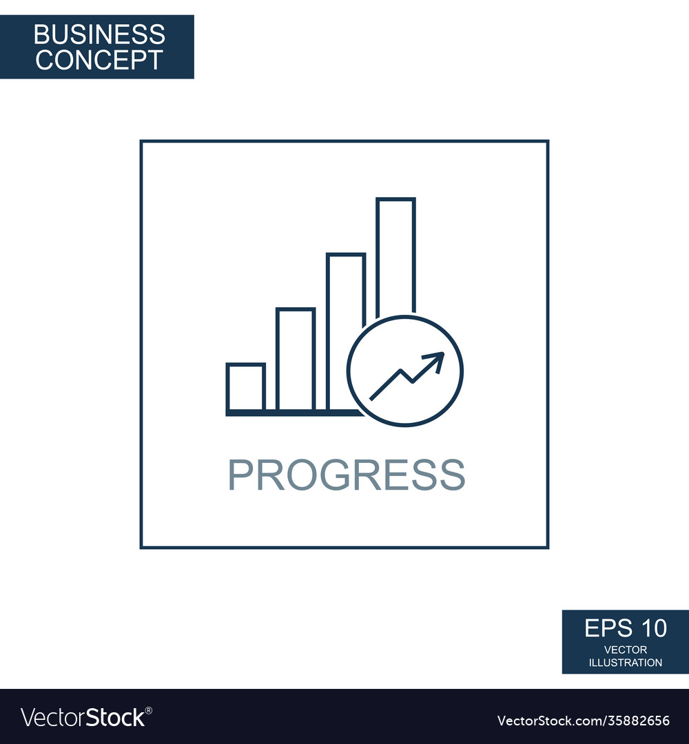 Business concept web icon from thin lines Vector Image