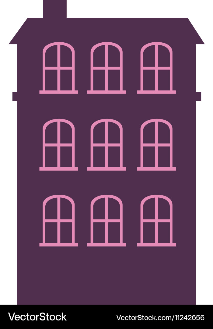 City building pictograph icon image Royalty Free Vector