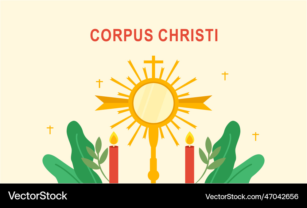 Corpus christi catholic religious holiday Vector Image