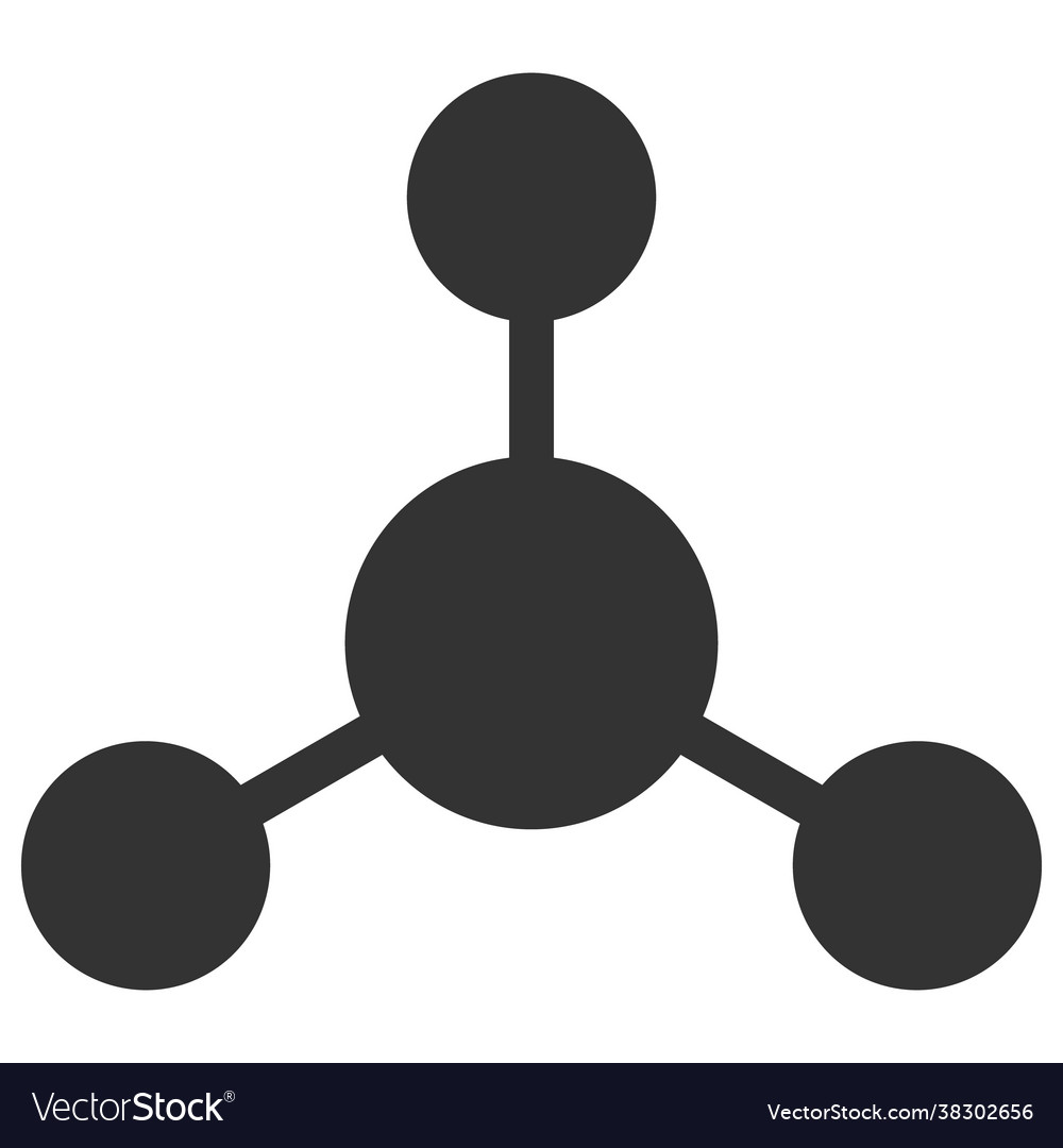 Node links flat icon symbol Royalty Free Vector Image