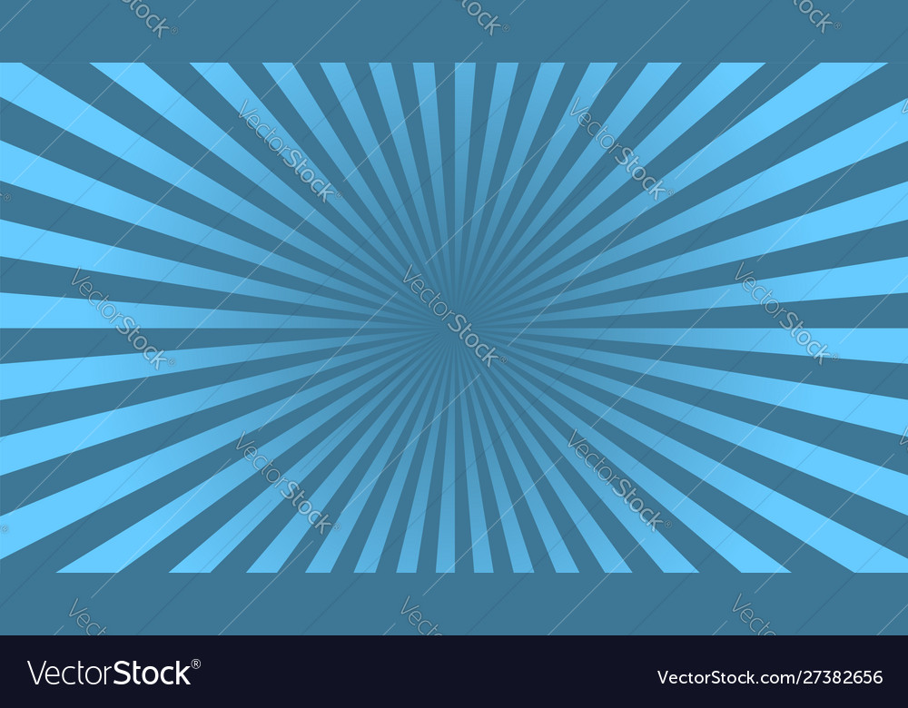Sun Rays Background Blue Radiate Beam Burst Vector Image