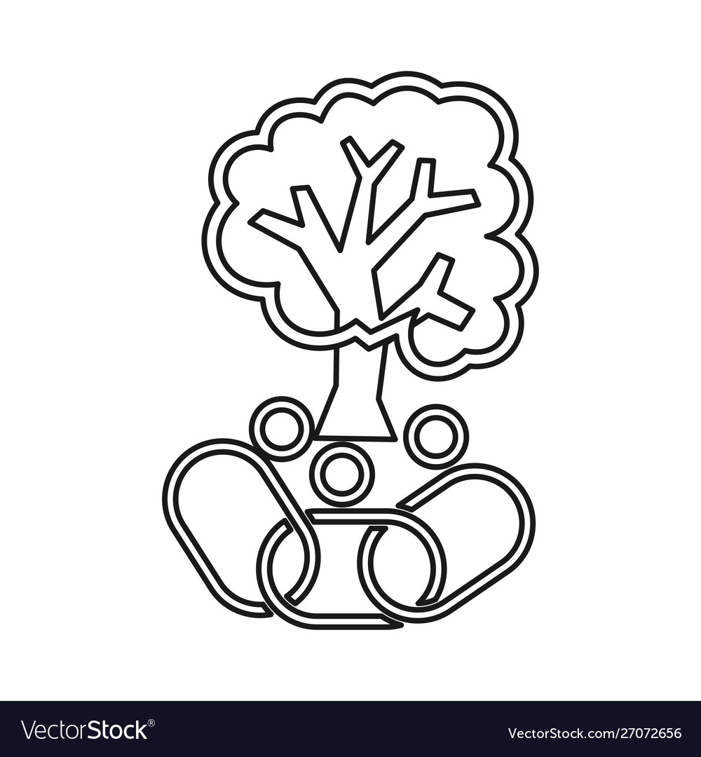Tree connection commitment teamwork together Vector Image