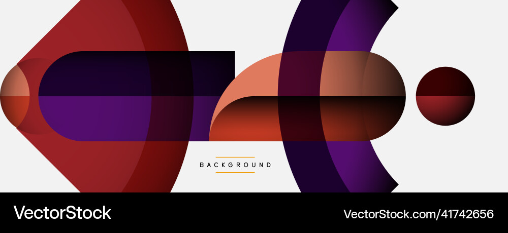 Trendy shapes color minimal design composition Vector Image