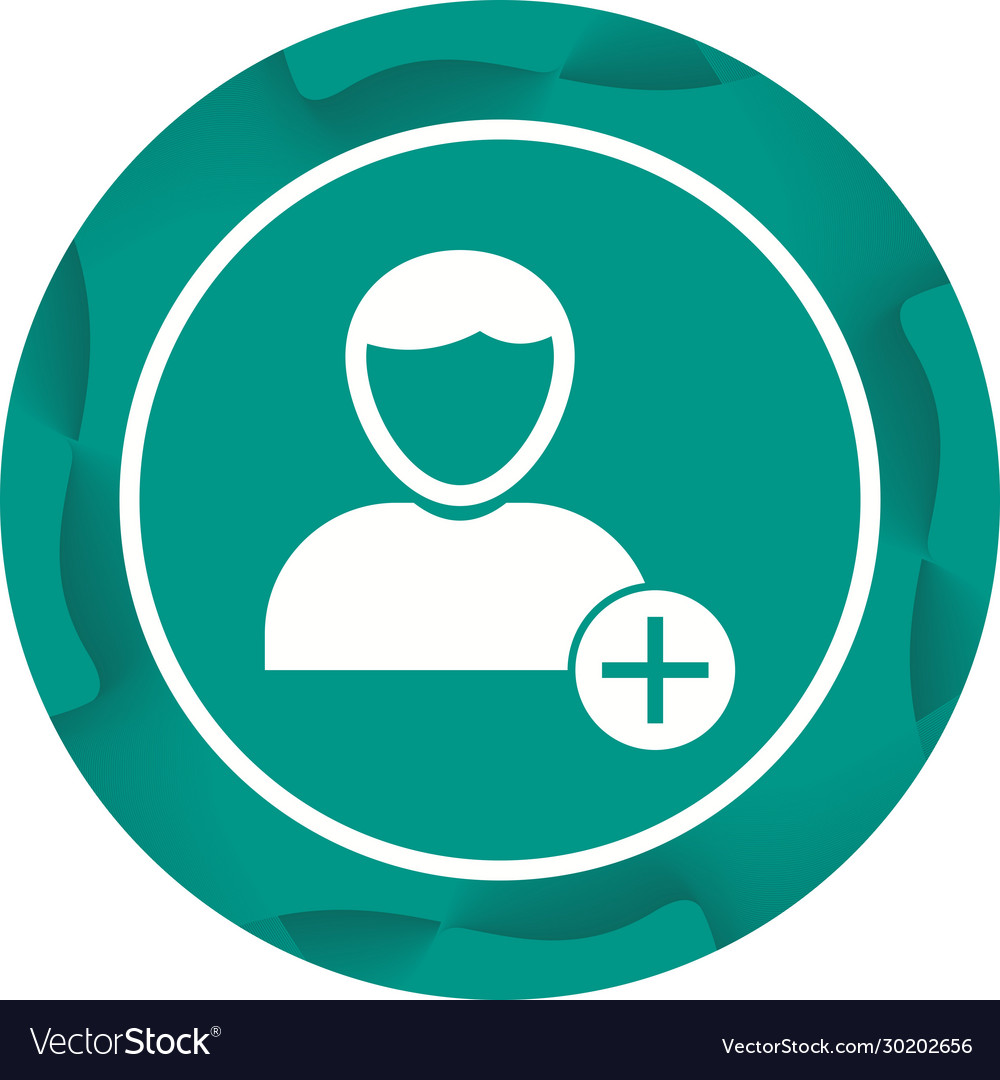 Unique add account glyph icon Royalty Free Vector Image Unique add account glyph icon Royalty Free Vector Image