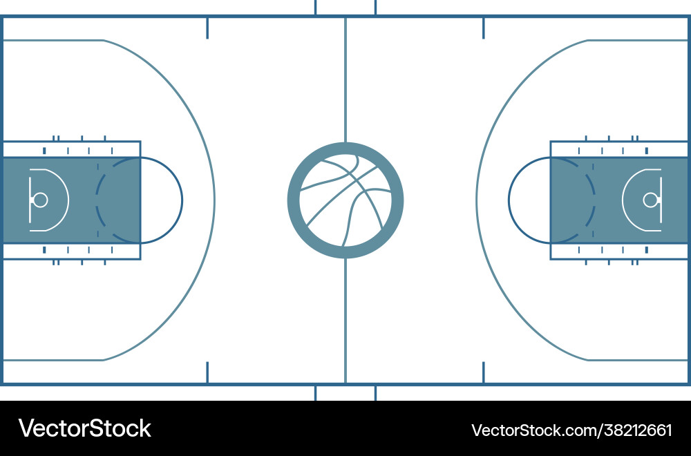 Basketball court Royalty Free Vector Image - VectorStock