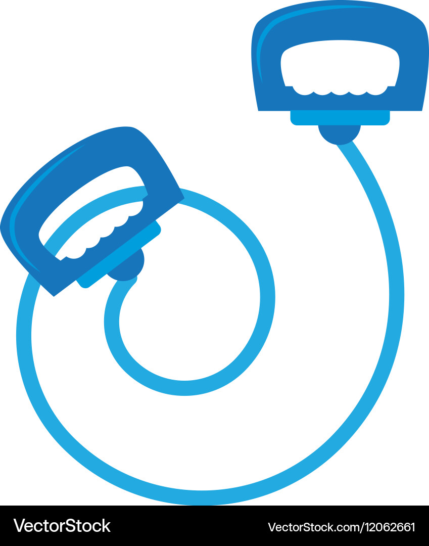 Blue jump rope le sport Royalty Free Vector Image