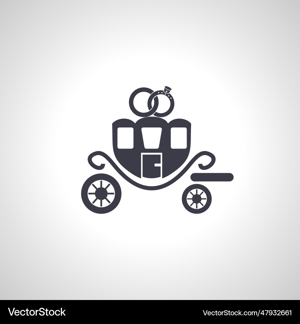 Carriage icon wedding carriage icon Royalty Free Vector