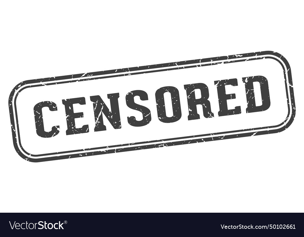 Censored stamp rectangular Royalty Free Vector Image