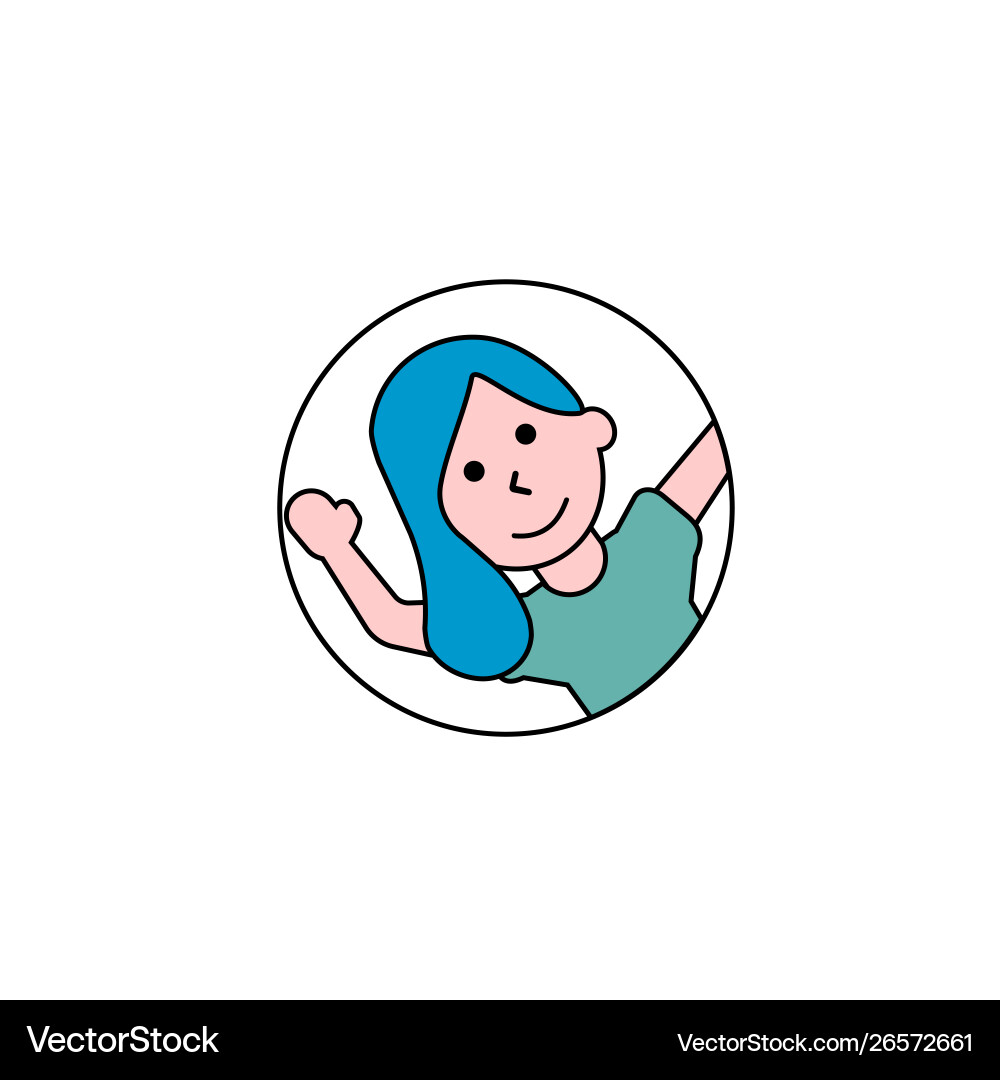 Characters people girl Royalty Free Vector Image
