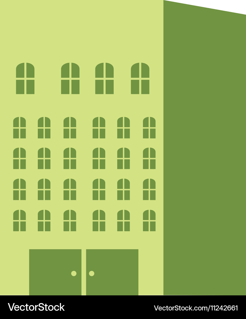 City building pictograph icon image Royalty Free Vector