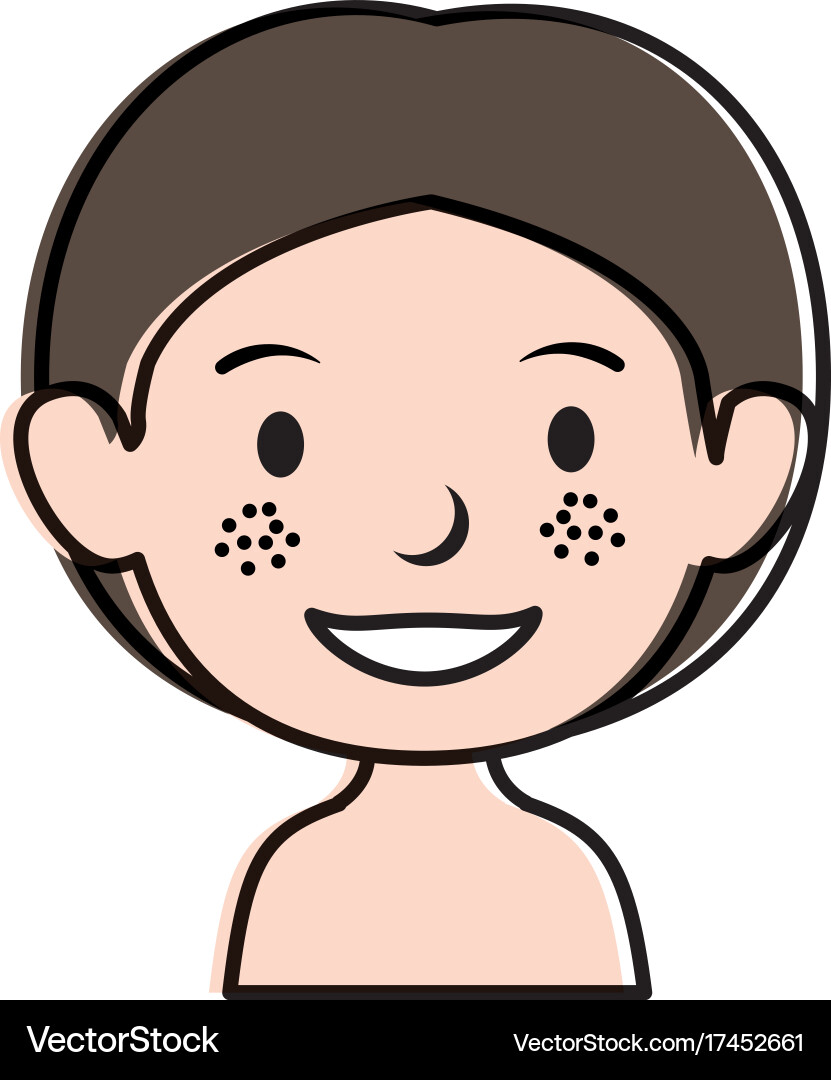 Cute little boy avatar character Royalty Free Vector Image
