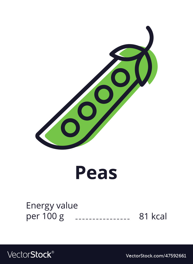 Healthy vegetarian product icon a tasty peas icon Vector Image