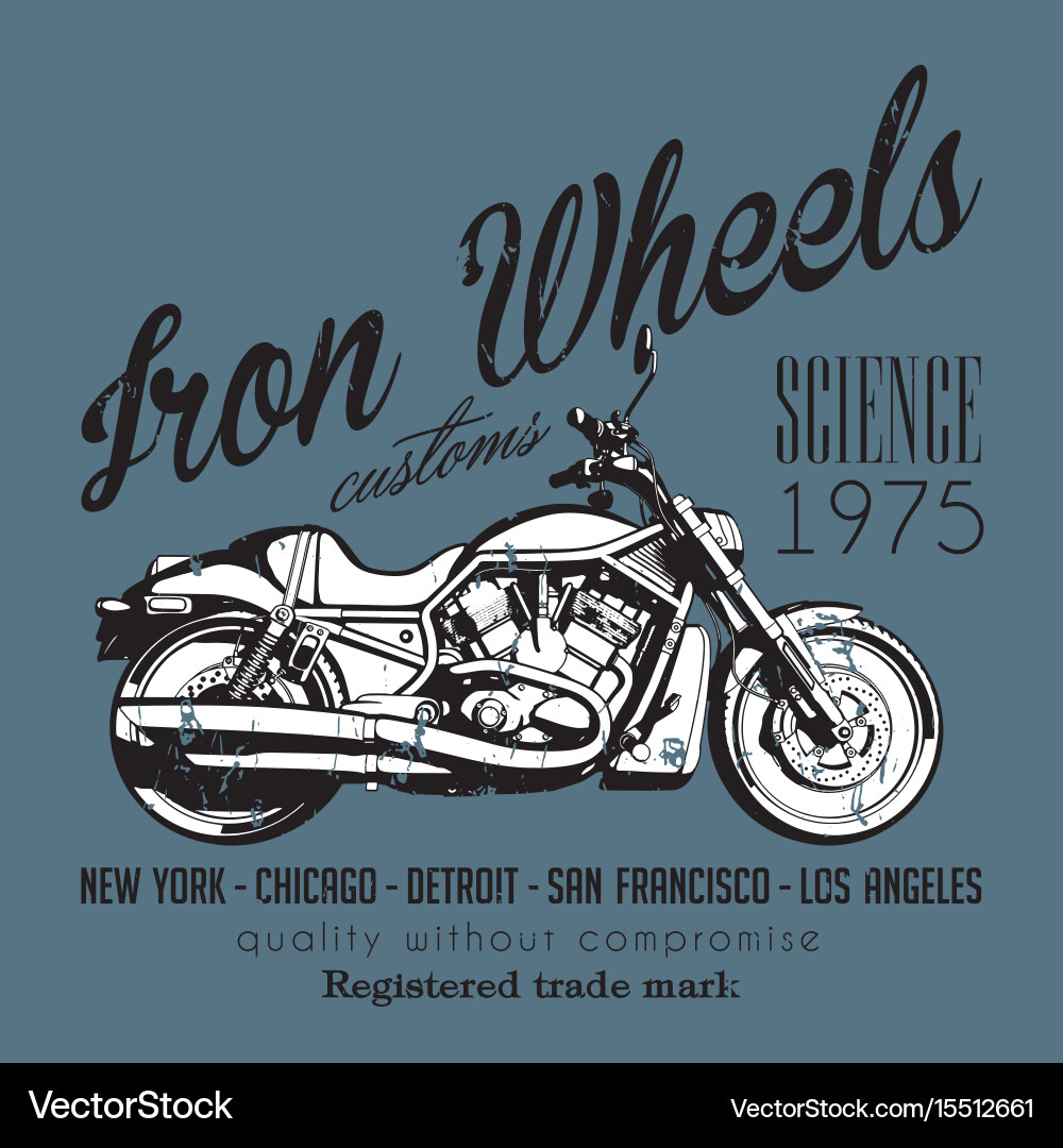 Motorcycle creative poster Royalty Free Vector Image