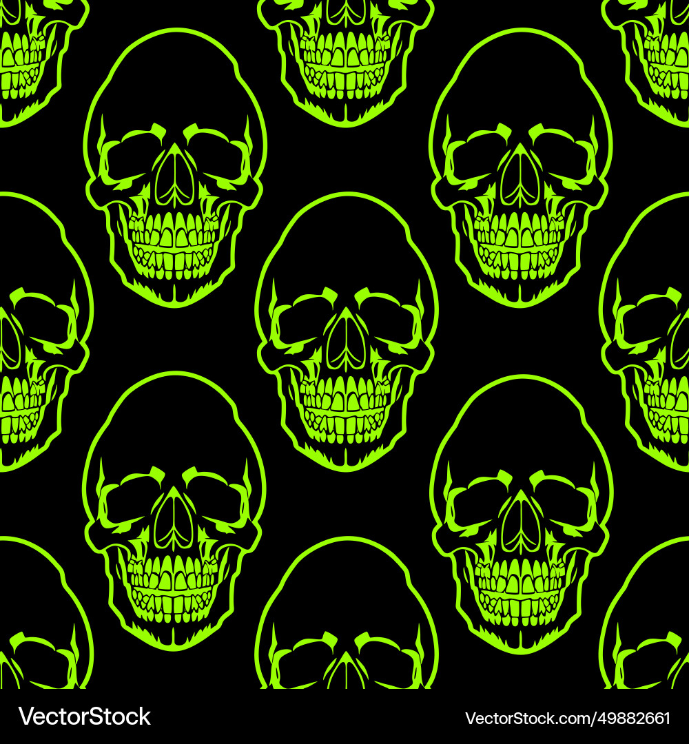 Seamless symmetrical pattern of green human Vector Image