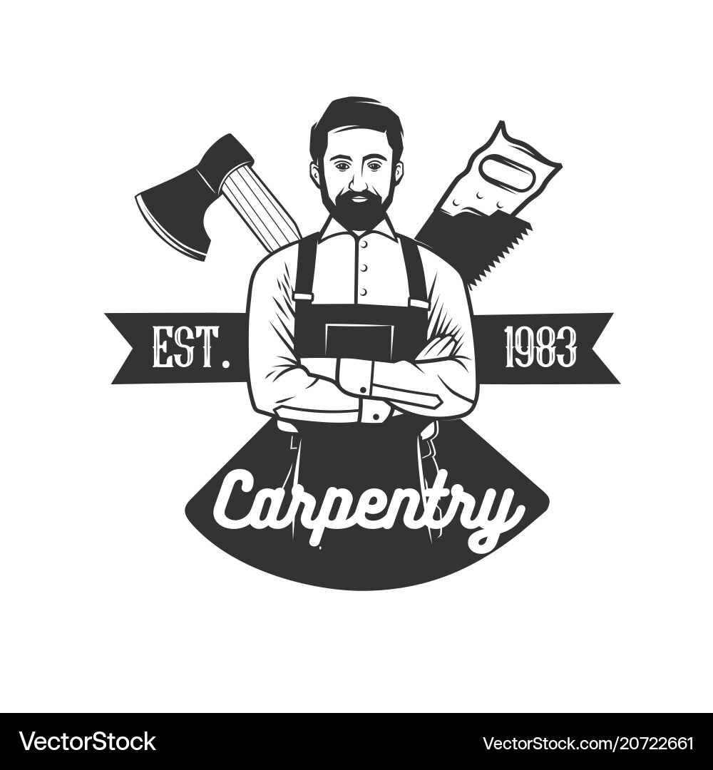 Set of carpentry logo templates Royalty Free Vector Image