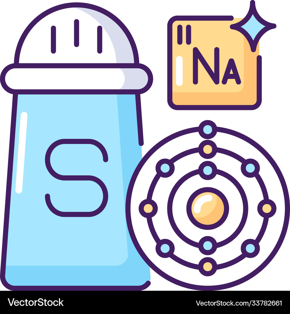 Sodium rgb color icon Royalty Free Vector Image