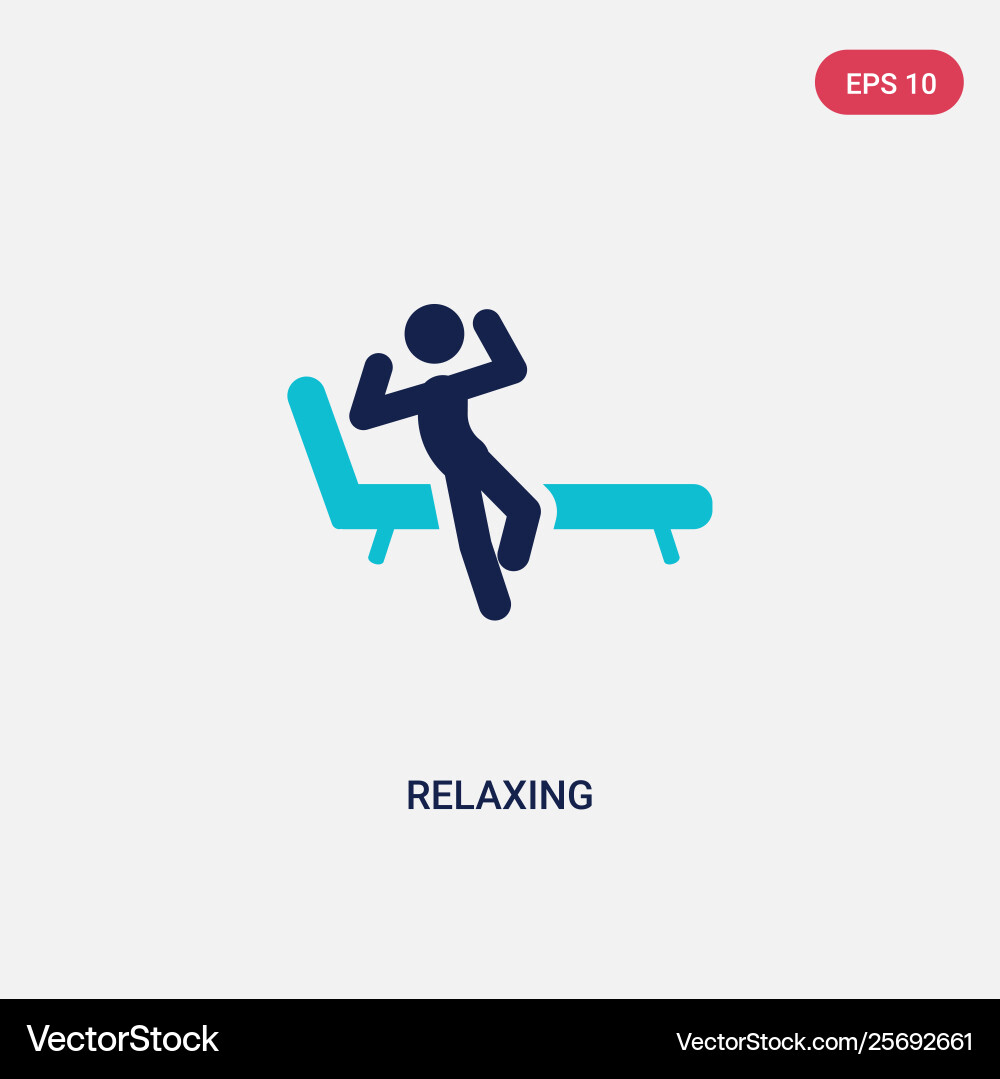 Two color relaxing icon from activity and hobbies Vector Image
