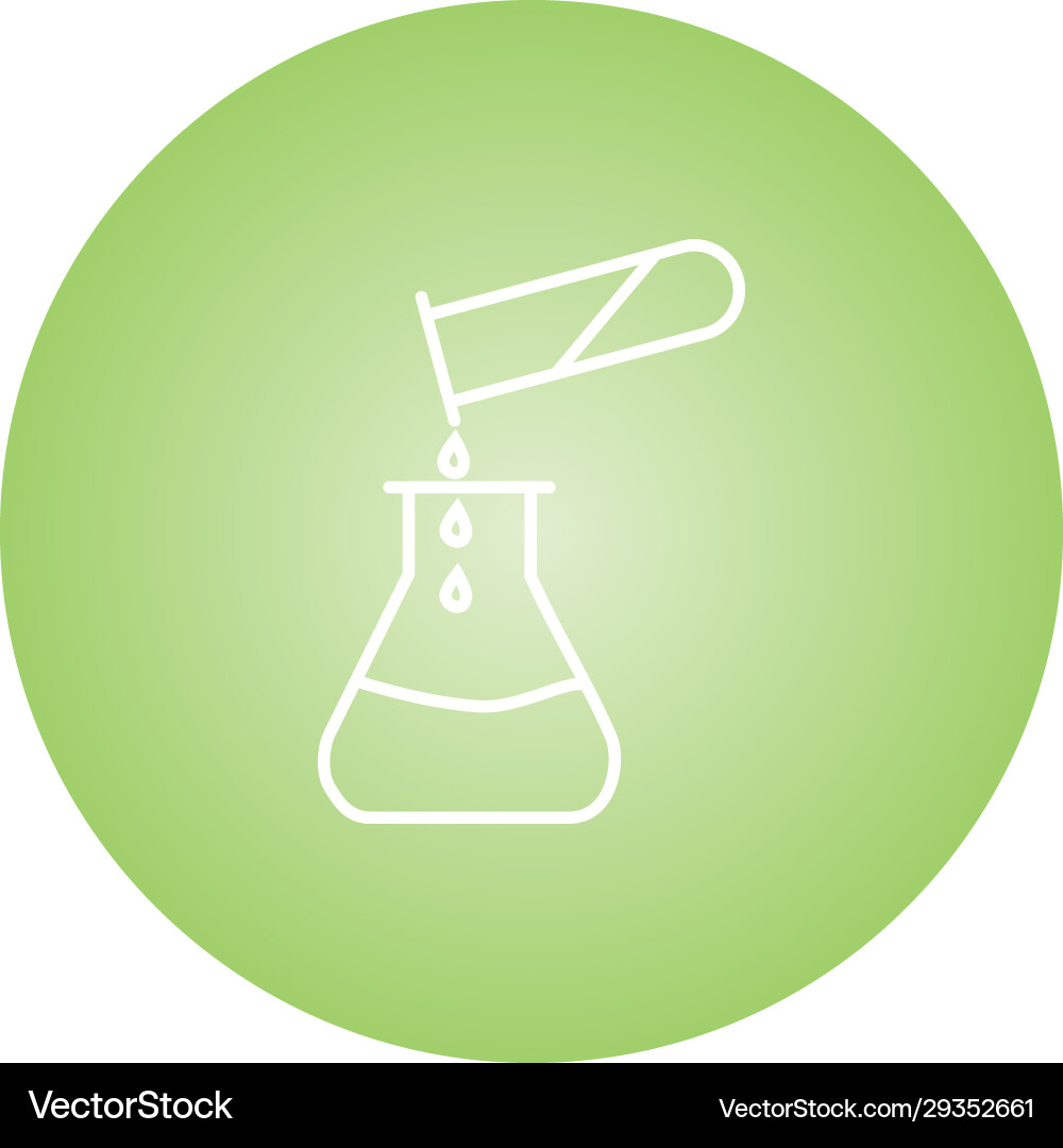 Unique pouring chemical line icon Royalty Free Vector Image