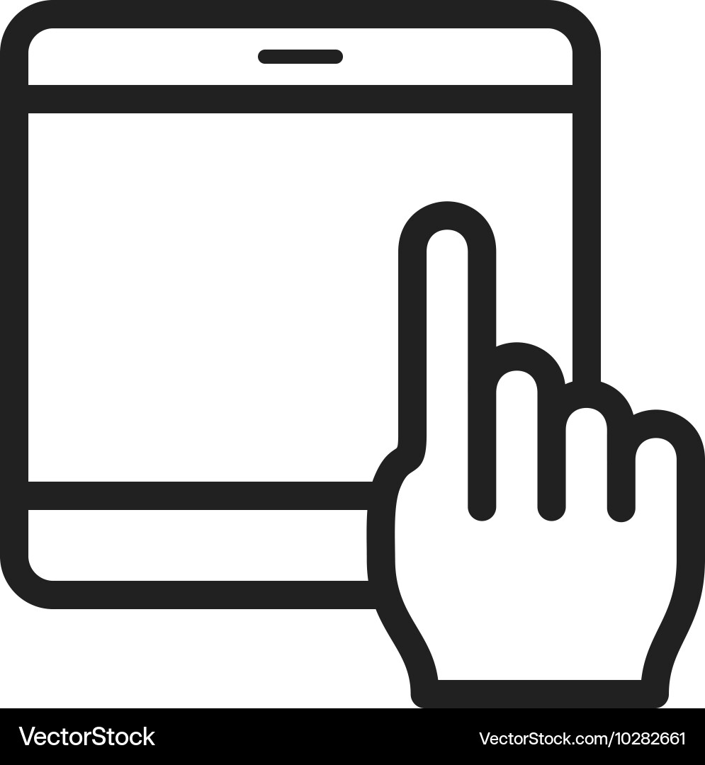 Using touch device Royalty Free Vector Image - VectorStock