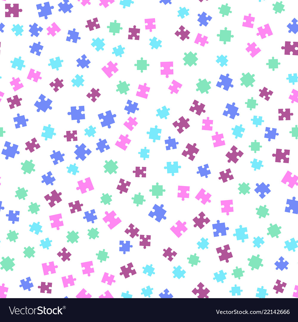 Colorful puzzle seamless background pattern Vector Image Colorful puzzle seamless background pattern Vector Image