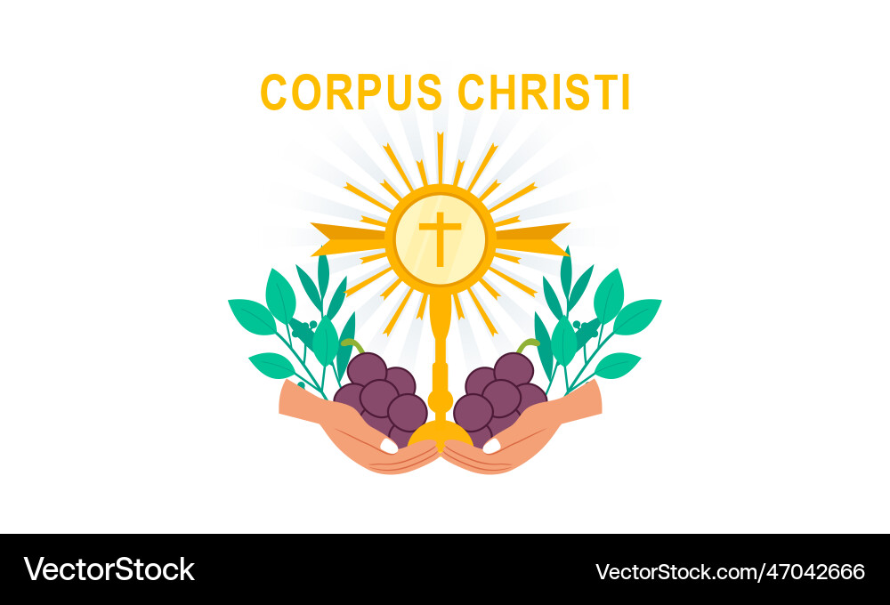 Corpus christi catholic religious holiday Vector Image