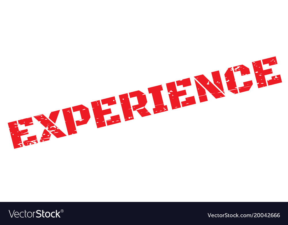 Experience stamp typ Royalty Free Vector Image
