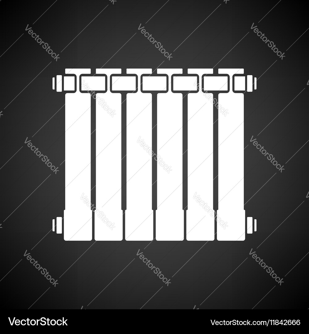Icon of radiator Royalty Free Vector Image - VectorStock