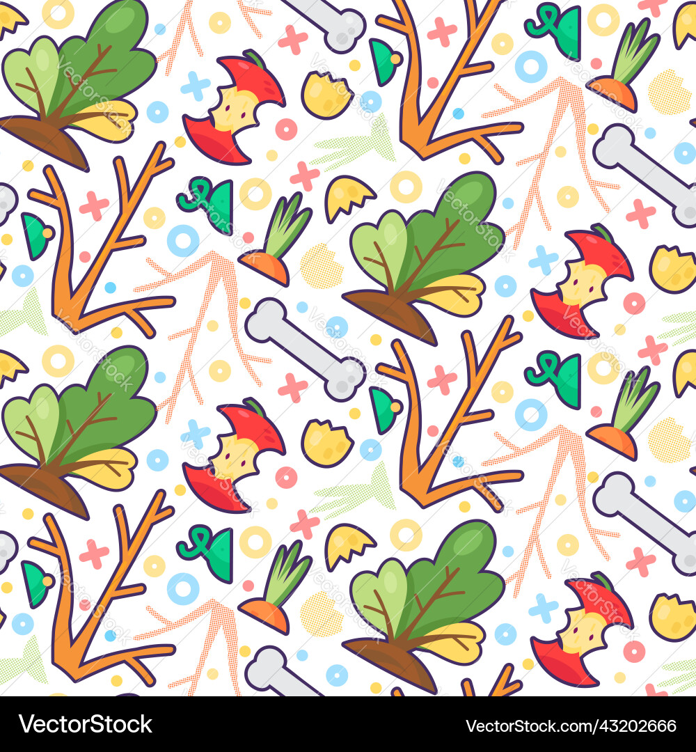 Organic waste and environmental nature Royalty Free Vector