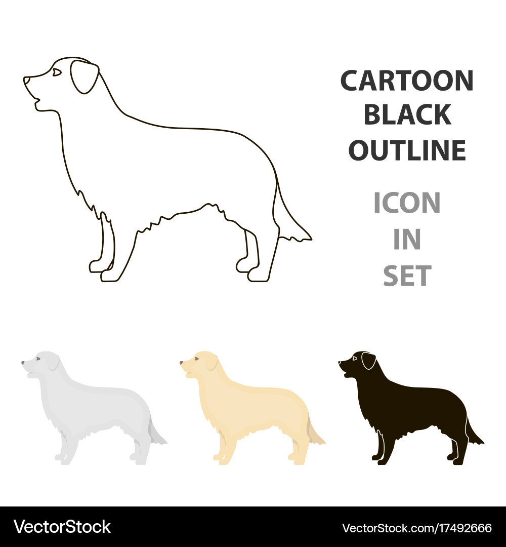 Retriever icon in cartoon style for web Royalty Free Vector