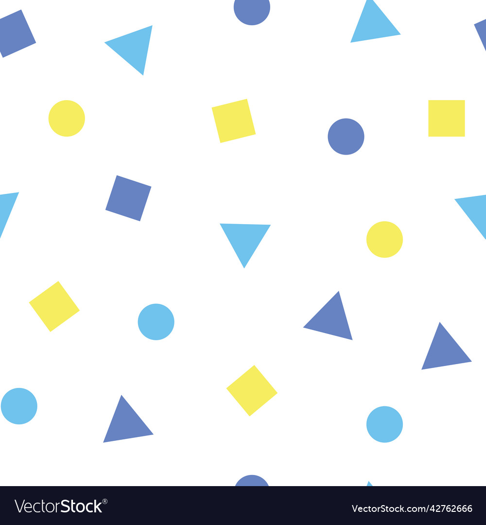Seamless pattern with circles triangles Royalty Free Vector